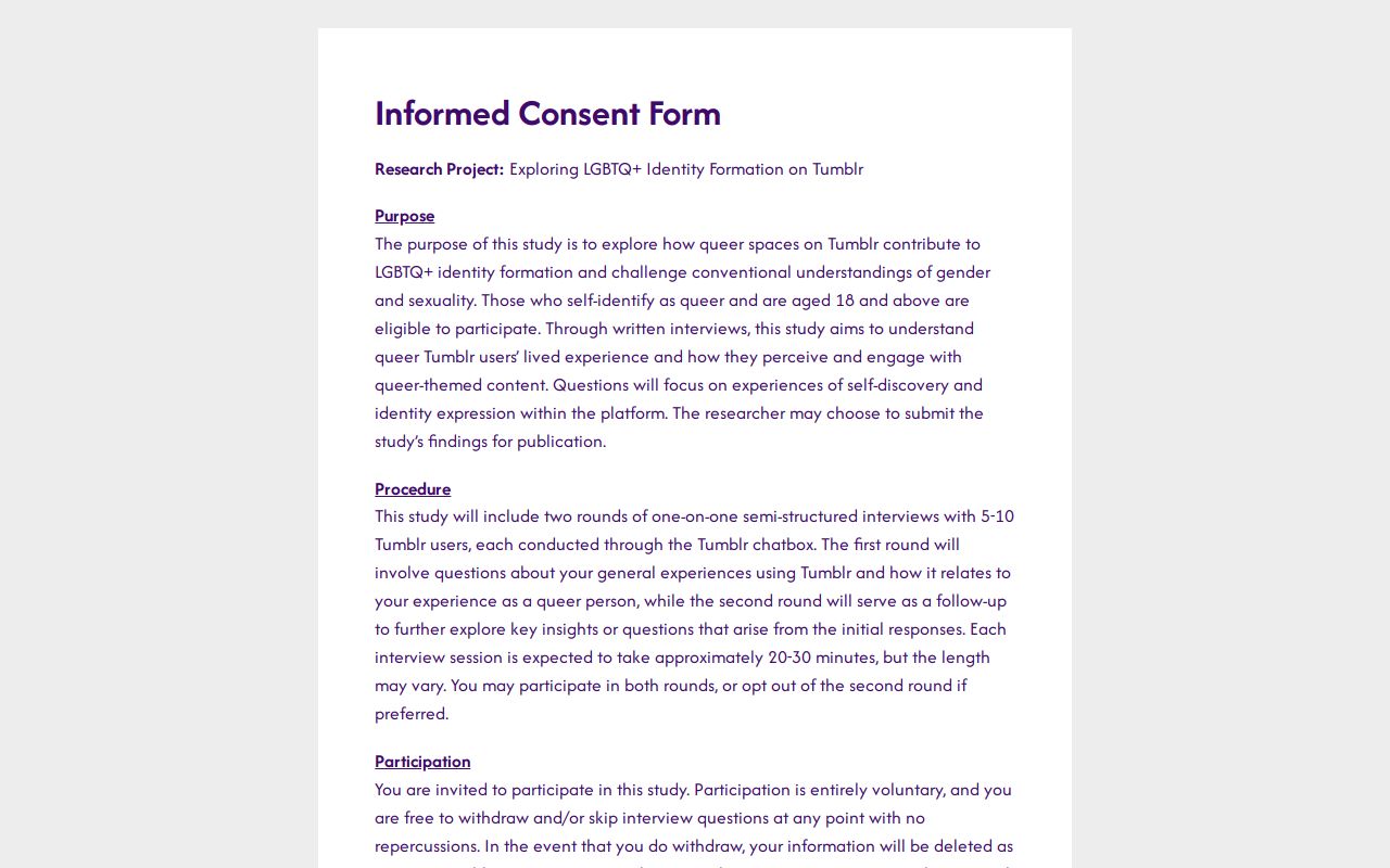 Informed Consent Form